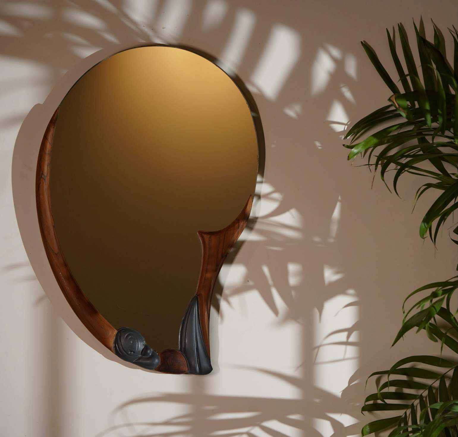 MIRAL INDIA Sculptura 2D Edition 2 Mirror [Large Golden Brown grey Ser